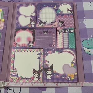Sanrio | Office | Kuromi Memo Bookstyle Set Of Sticky Notes And ...